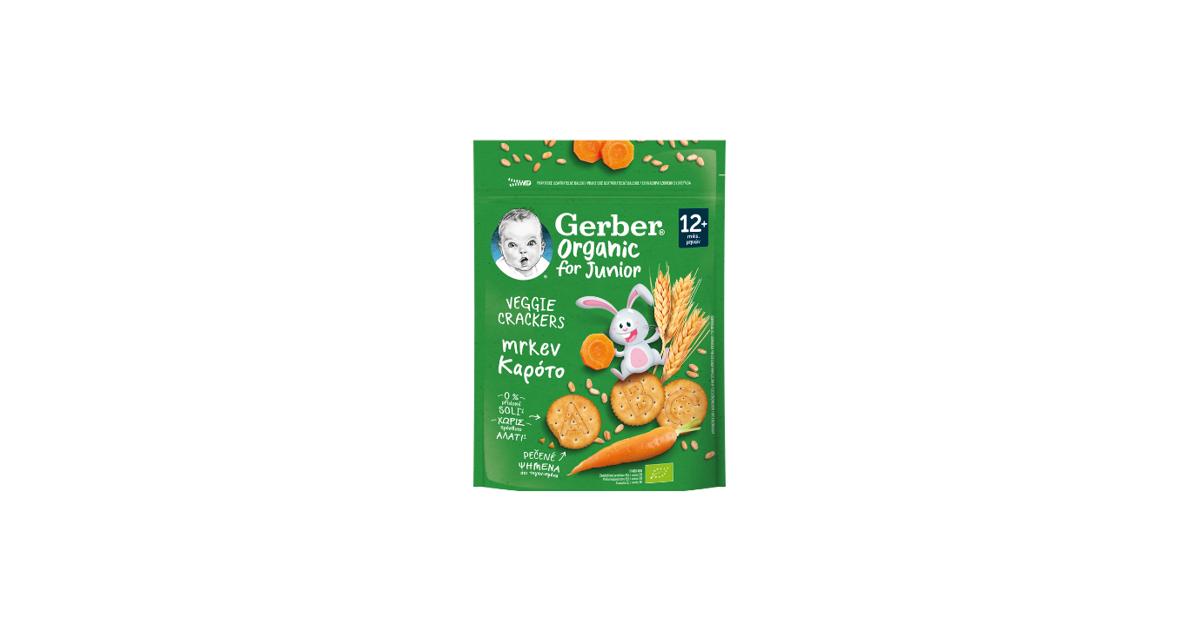 Gerber organic Veggie Crackers Καρότο | Nestlé FamilyNes